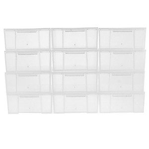 12 Storage Square Clear Container For Crafts Beads Small Items Organizer 2 inches Square
