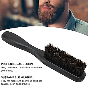 Beard Brush for Men, Mustache Brush, Mustache Comb, Beard Grooming Brush Beard Brush Hair Combs with Wooden Handle for Beards Moustaches Works with Beard Oil and Balm to Soften