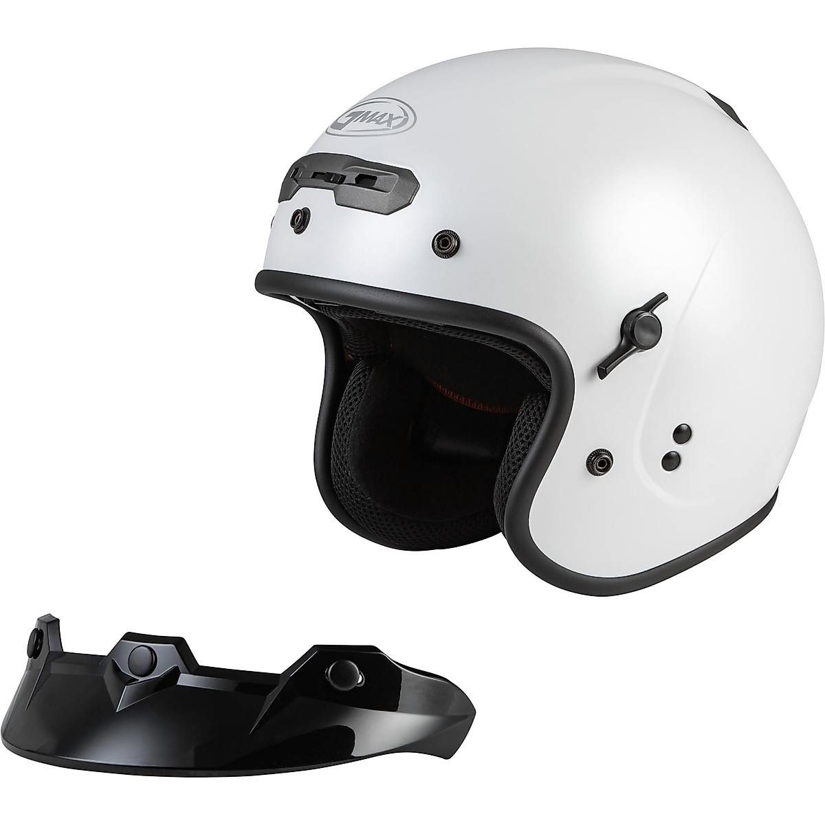 GMAX GM-32 Open-Face Helmet (Pearl White, X-Large) - FMVSS 218 Approved