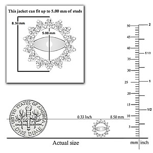 Dazzlingrock Collection 0.30 ctw Round White Diamond Circular Shaped Removable Earring Jackets for Women in 10K White Gold