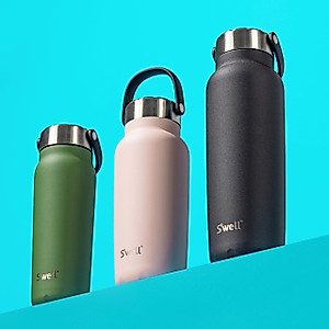 S'well Recycled Stainless Steel Explorer with Insulated Lid and Handle, 40oz, Onyx, Triple Layered Vacuum Insulated Containers Keeps Drinks Cold for 54 Hours and Hot for 12