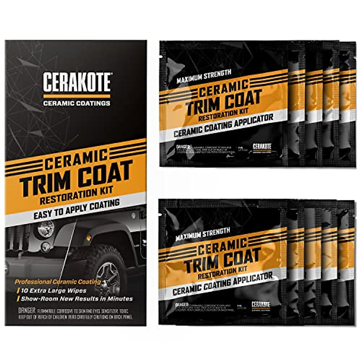 CERAKOTE® Ceramic Trim Coat Kit - Quick Plastic Trim Restorer - Guaranteed Restoration to Last Over 200 Washes – A Ceramic Coating, Not a Dressing