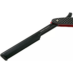 BÖKER Barbarette Carbon Fiber Straight Razor, Black and Red