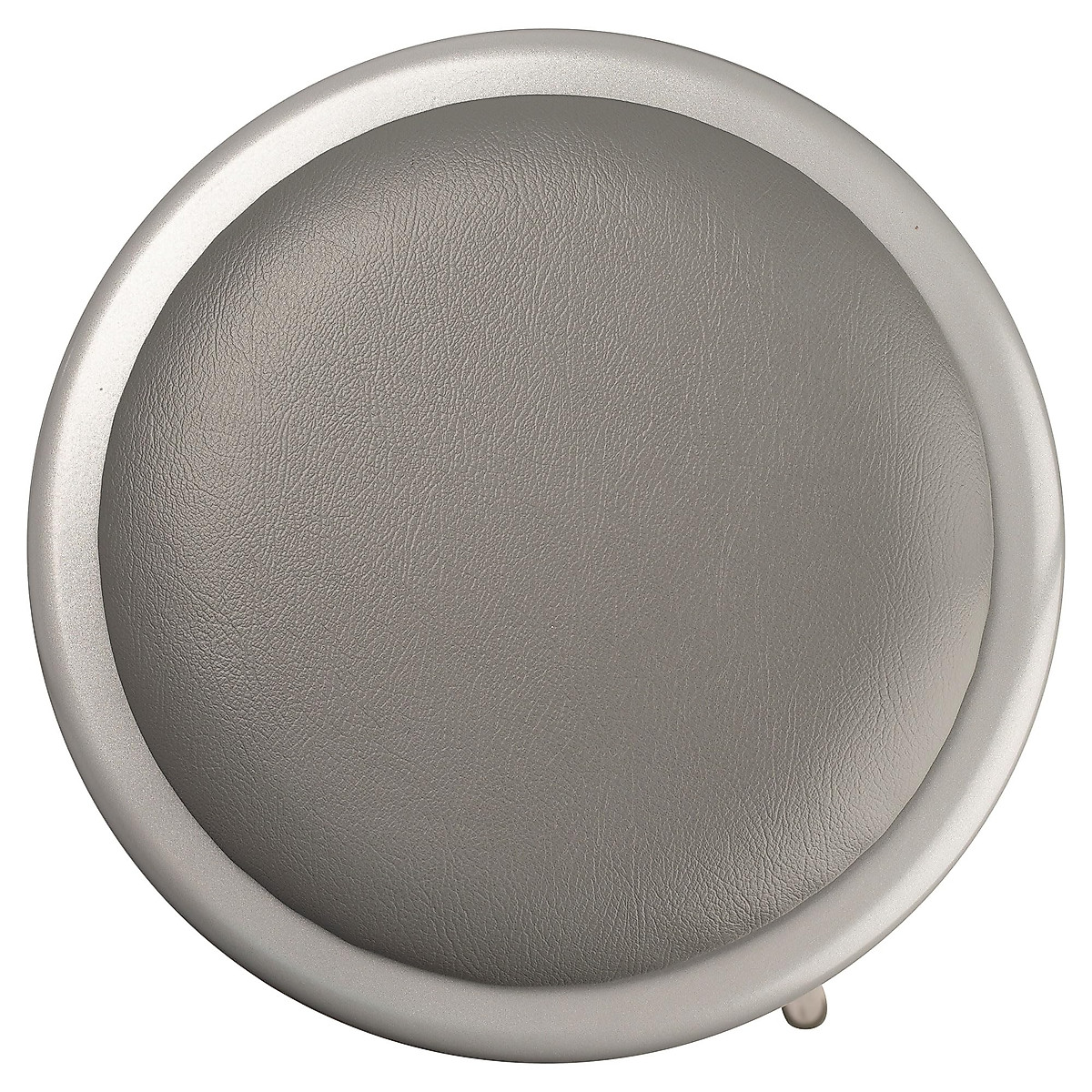 National Public Seating 6400 Series Heavy Duty 18 Inch Steel Stool with Vinyl Padded Seat Supports up to 300 Pounds, Grey Frame and Legs