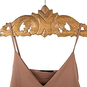 Handmade Vintage Wooden Wedding Suit Jacket Tuxedo Shirt Coat Clothes Hanger for Groom & Bridal Wedding Dress Non Slip Smooth Finish Swivel Hook Bridal Shower Party Favor Gift Ideas