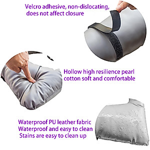 ZXMOBY Bedside Soft Commode seat Cushion, Thick Pad PU Cover with Fixing Straps for Commode Chair, Washable Toilet Seat Cushion Warmer for Elderly Adults