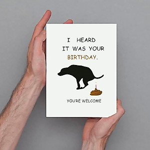 Dapofajo Funny Birthday Card from Dog, Gag Dog Owner Birthday Card, Happy Birthday Card from Dog, I Heard It Was Your Birthday ……