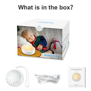 Dremkit White Noise Machine Baby,Portable Sound Machine for Baby Kids,Rechargeable Lullaby Machine with Night Light for Travel Nursery,Sound Machine for Sleeping