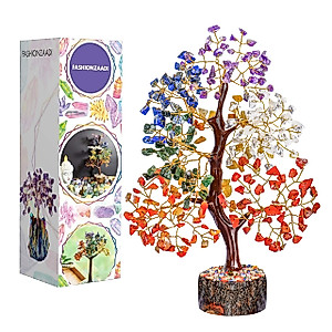 7 Chakra Tree of Life - Crystal Tree - Crystal Tree for Positive Energy - Gemstones and Crystals - Feng Shui Tree - Gem Tree Stones - Crystal Gifts - Home Decor - Chakra Decor - Spiritual Gifts