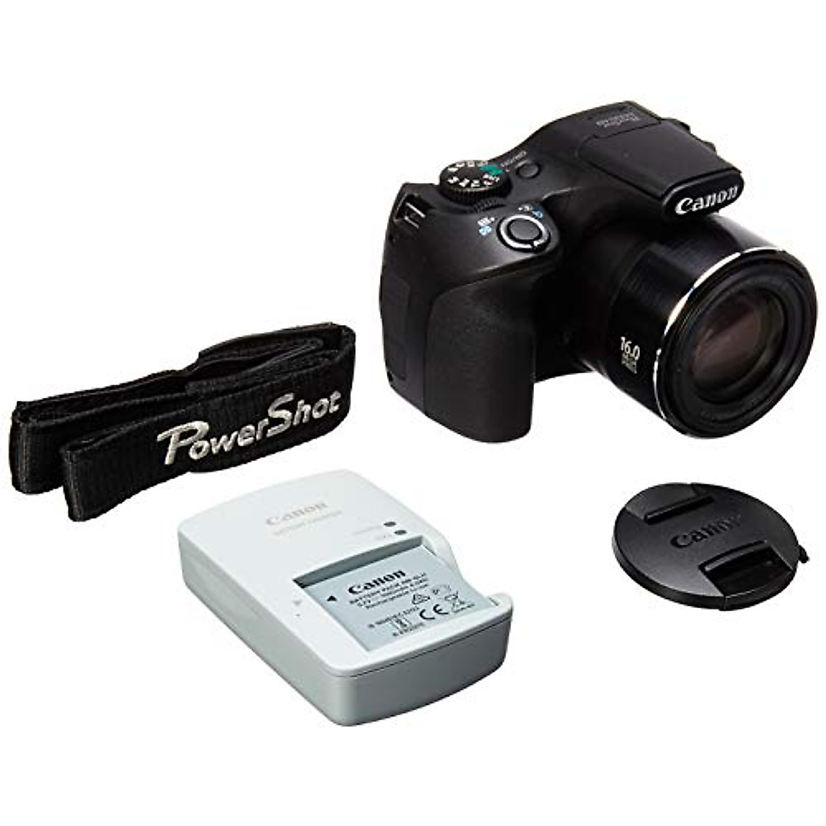 Canon PowerShot SX530 HS 16.0 MP CMOS Digital Camera with 50x Optical is Zoom, Built-in WiFi, 3-Inch LCD and HD 1080p Video - Black (Renewed)