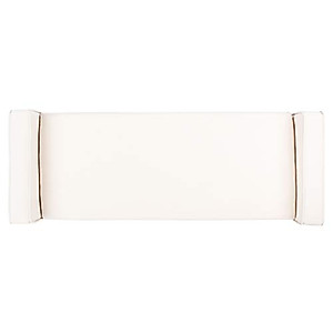 Safavieh Home Henri 49-inch Mid-Century Light Beige and Walnut Bench