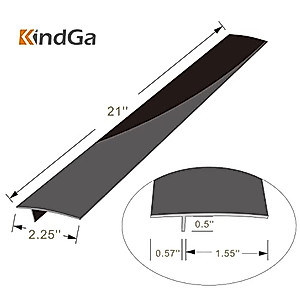 Silicone Stove Counter Gap Cover 21" by Kindga, Easy Clean Gap Filler Sealing Spills Between Kitchen Counter, Appliances,Stovetop, Oven, Washing Machine, Washer, Dryer Set of 2 (Black)