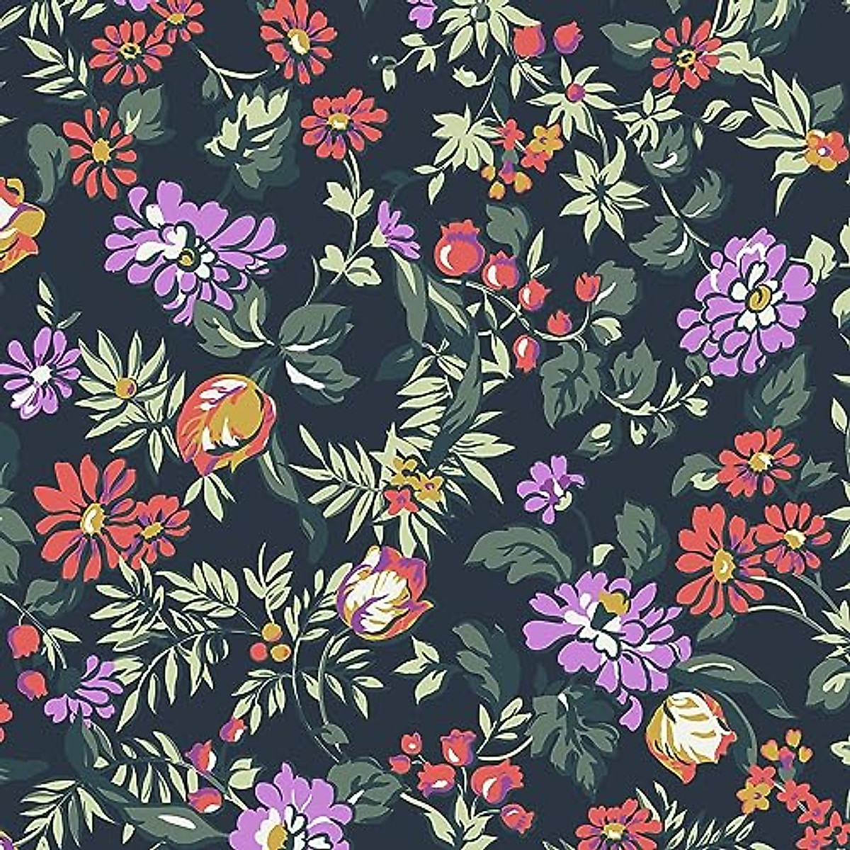 Vera Bradley Women's, Cotton Large Travel Backpack Travel Bag, Fresh-cut Floral Green, One Size