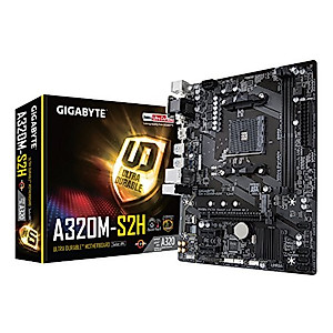 GIGABYTE GA-A320M-S2H (AMD Ryzen AM4/MicroATX/2xDDR4/HDMI/Realtek ALC887/3xPCIe/USB3.1 Gen 1/LAN/Motherboard)