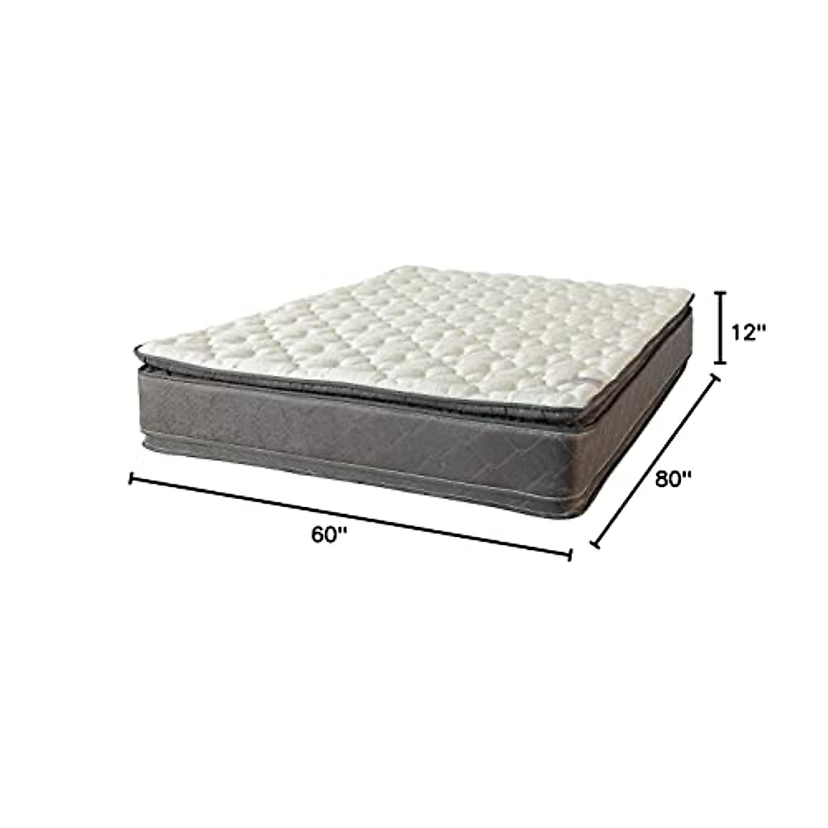 Greaton, 12-Inch Double Sided Foam Encased Double Pillow Top Medium Plush with Exceptional Back Support Mattress, Queen