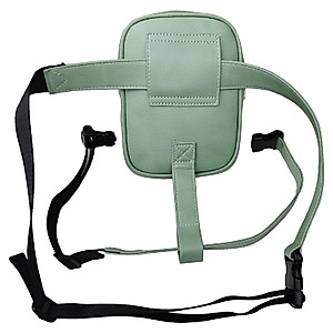 Larswon Leg Bag Leg Harness Bag Synthetic Leather Thigh Bag Hip Bag Fanny Pack Thigh Harness Women Light Green