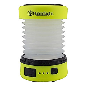 Hybridlight Solar Rechargeable Lantern/Cell Phone Charger. 150 Lm. Built In Solar Panel, Hi-Vis Yellow