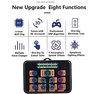 Voice Changer Gaming Headset with Mic for Xbox One,PC,PS4,Over-Ear Headphones with Volume Control LED Light Cool Style Stereo,Noise Reduction for Phone/PS4/Xbox/Switch/IPad/Computer/Kids