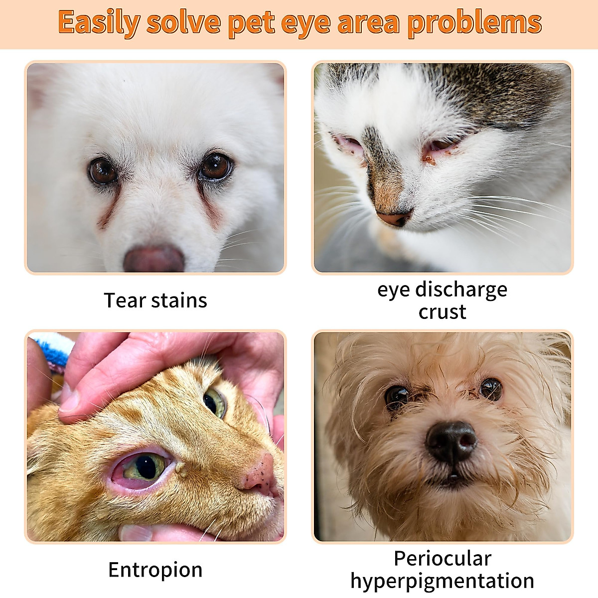 Tear Stain Remover for Dogs 1oz - Dog Tear Stain Remover for White Dogs, Pet Eye Cleaner, Dog Eye Care for Tear Stains, Dog Eye Booger Remover, Cat Tear Stain Remover, Eye Stain Remover for White Fur