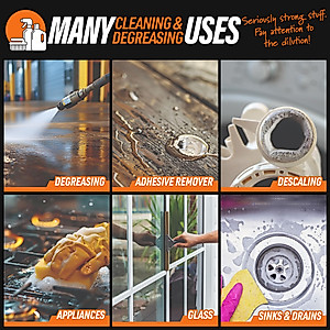 Calyptus 50% Concentrated Vinegar | Highest-Performance (12.5X Power) | Pure Virgin Vinegar | Dynamic-Power | Home, Outdoor, Industrial Cleaner Concentrate | Makes 12.5 Gallons | USA Made | 128 Ounces