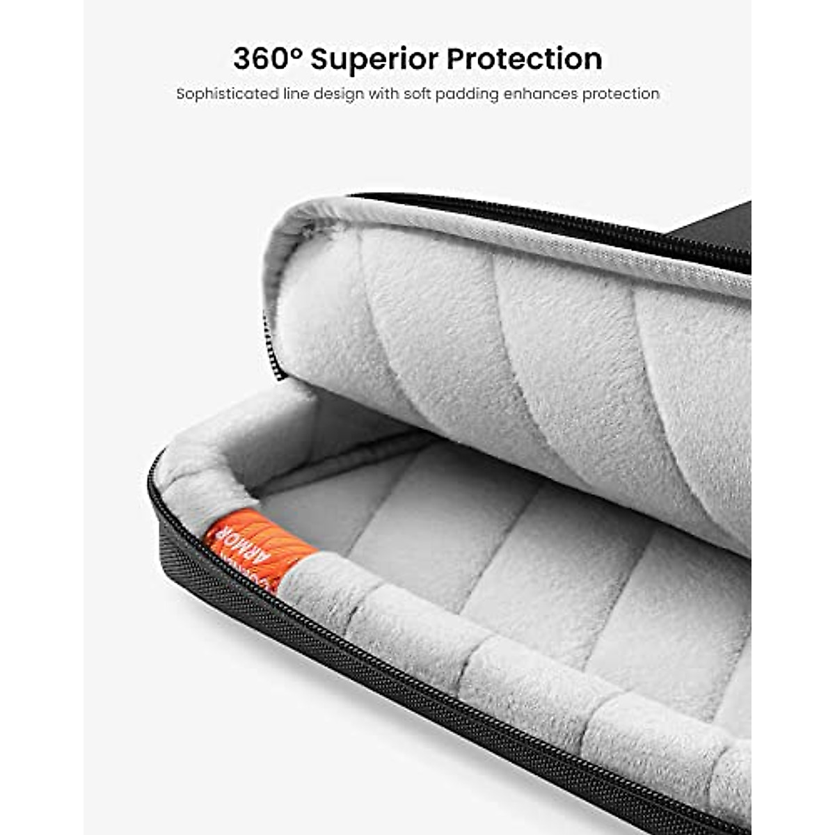 tomtoc 360 Protective Laptop Shoulder Bag for 15.6 Inch Acer Aspire 3/5/7 Laptop, HP Pavilion 15.6, Dell Inspiron 15 3000, 15.6 ASUS ROG Zephyrus, 2020 New Dell XPS 17, Waterproof Accessory Case