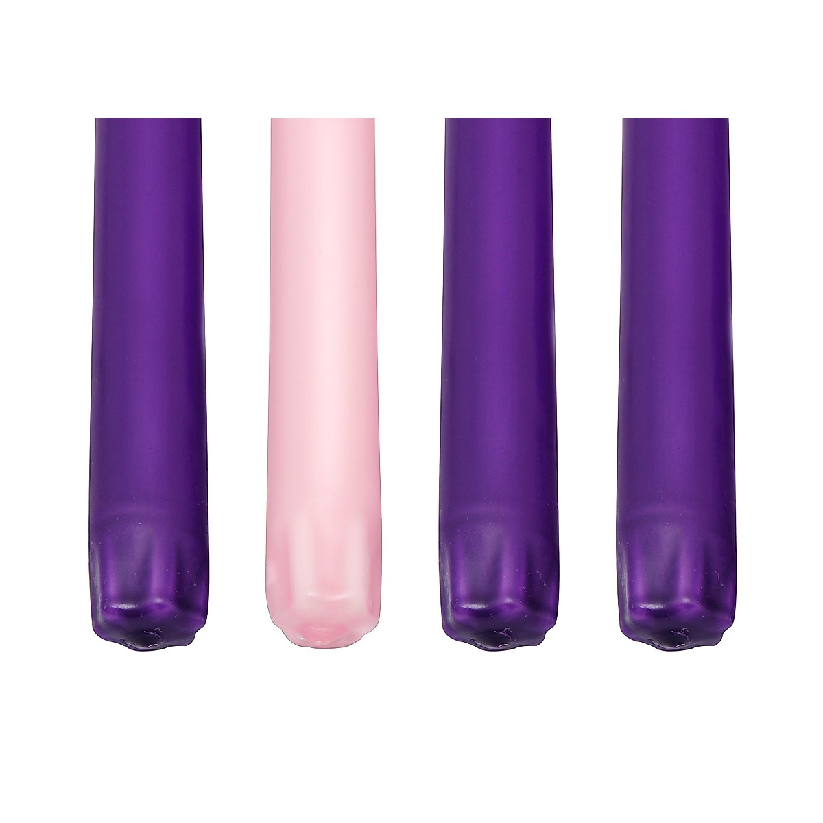 Advent Candles with Words Love, Peace, Hope, Joy On The Candles - Christmas Advent Candle Set of 4 for Advent Rings and Advent Wreaths- Premium Hand Made - Self Fitting End - for Church Advent Wreath