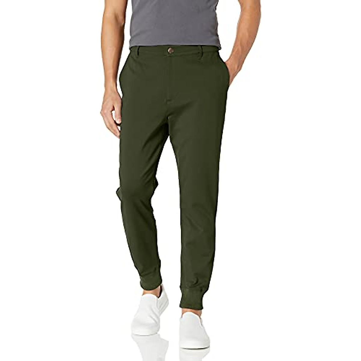 PAIGE Men's Elmwood Transcend Knit Tech Trouser Jogger Pant, Southern Oak, 38