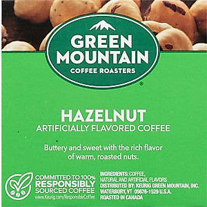 Green Mountain Coffee Roasters Hazelnut Keurig Single-Serve K-Cup pods, Light Roast Coffee, 12 Count