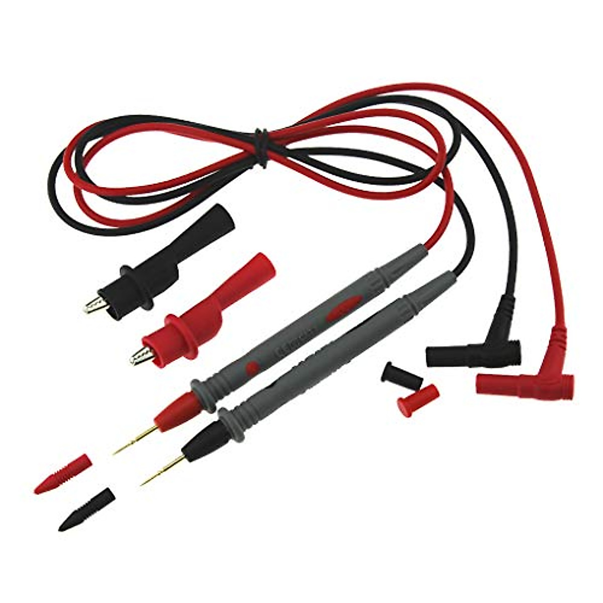 PT1005 1000V 10A Multimeter Test Leads Multimeter Test Pin Universal Digital Multimeter Probe Test Leads Pin Needle Tip Multi Meter Test Fixture Lead Probe Wire Pen Cable Crocodile Clips Test Leads