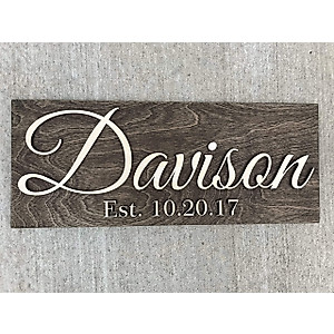 Custom Wood Sign Personalized Wedding Gift Wood Wall Art Personalized Sign Last Name Sign Established Sign Wooden Signs Bridal Shower Gift Anniversary Gift