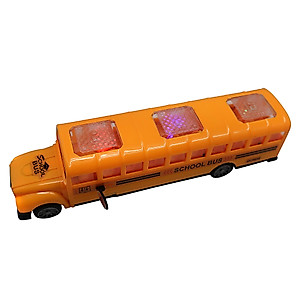 Kids School Bus Toy, Attractive Flashing Lights, Sound and Music, Bump 'n Go Action, Forest & Twelfth Cute Yellow School Bus Toy to Keep Kids Busy, Great Gift Idea