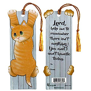 Hello Me to Remember Goldtone Kitty 6 x 2 Cardstock Bookmark with Tassel Pack of 12