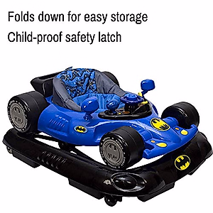 KidsEmbrace Batman Baby Activity Walker, DC Comics Car, Music and Lights, Blue