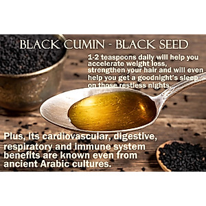 Dr Joe Lab Egyptian Black Seed Oil - Bulk 32 oz - 100% Natural, Black Cumin, Unrefined, Kalonji, Cold Pressed, Extra Virgin, Blessed, Vegan, Non GMO - Premium Grade A for Hair Skin