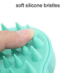 See You Always Hair Scalp Massager Shampoo Brush, Scalp Care Hair Wash Brush Silicone Comb - Green