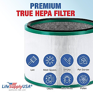 LifeSupplyUSA Replacement HEPA Filter for Dyson 2nd Generation Desk Air Purifiers Pure Cool Link Desk, Pure Hot+Cool Link Hot Cool Purifiers