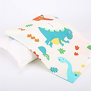 UOMNY Pillowcase 2 Pack, 100% Polyester, Dinosaur Design, Fits Pillows 13x18 or 12x16 inch, Toddler Pillow Cover for Kids Bedding, Breathable, Soft, Indoor, 400 Thread Count, Pillowcase Set