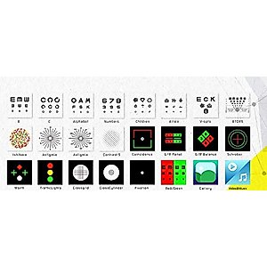 Elite Digital Eye Chart Vision Optics Visual Acuity Software Chart/w Remote