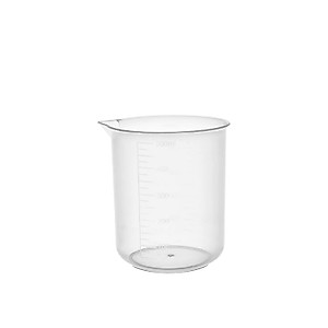 Aicosineg 2Pcs Measuring Cups 500ml Plastic Graduated Cups PP Plastic Graduated Beaker Clear Scale Cups Liquid Measuring Mixing Cups Graduated Plastic Measuring Cup for Lab Kitchen Liquids Transparent