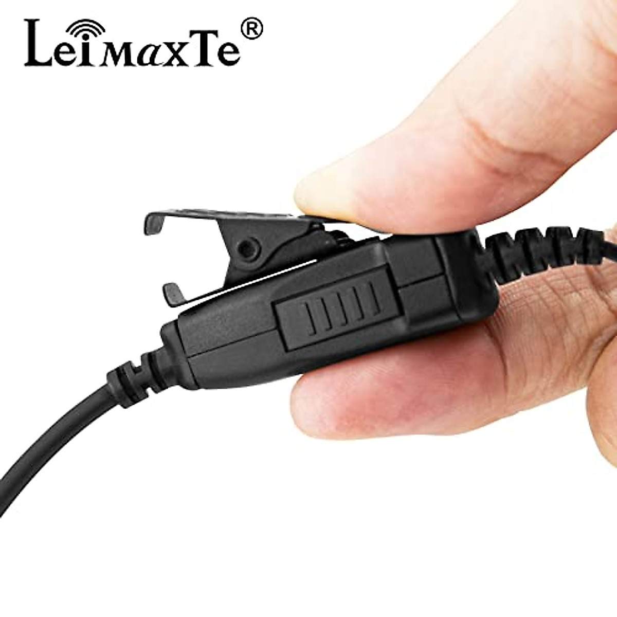 LEIMAXTE RDU4100 Earpiece,Compatible with Motorola RDM2070D CLS1110 CLS1410 CP185 CP200D 2 Way Radio with Mic PTT Walkie Talkie Headset Security Acoustic Tube Surveillance Headphone G Shape