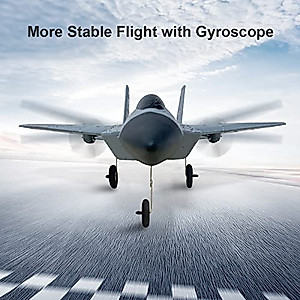 HAWK'S WORK 2 CH RC Airplane, F-22 Plane Ready to Fly, 2.4GHz Remote Control, Easy to Fly RC Glider for Kids & Beginners