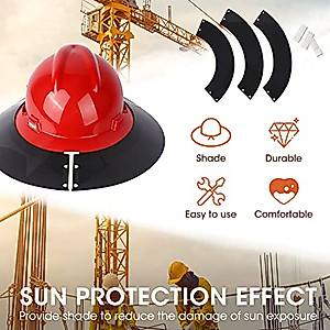 Glosaie Premium Hard Hat Visor Fits Standard V-Gard Full Brim Attachment for Men or Women Working Outside