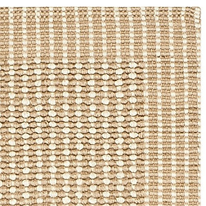 SAFAVIEH Natural Fiber Collection Runner Rug - 2' x 6', Ivory & Beige, Handmade Jute, Ideal for High Traffic Areas in Living Room, Bedroom (NF449A)