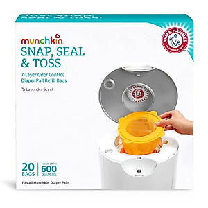 Arm & Hammer Diaper Pail Refills 2x 6 Count & 1x 20 Count, Total 32 Count