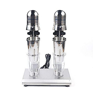 Milkshake Maker 560W Electric Milkshake Machine Drink Mixer Smoothie Maker Blender, 14000RPM, 22 oz, Commercial Home Use (Double Head, 560W)