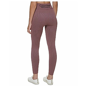 Calvin Klein Women's Premium Performance High Waist Moisture Wicking Legging, Java, X-Large