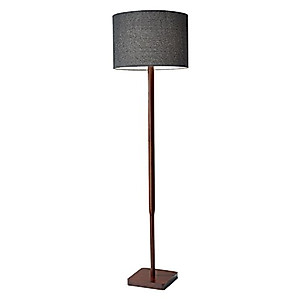 Adesso Home 4093-15 Transitional One Light Floor Lamp from Ellis Collection in Bronze/Dark Finish, Walnut