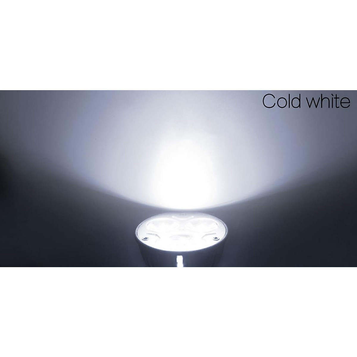 K JINGKELAI MR16 LED Bulbs 3W 12V Cool White 6000K Bulbs GU5.3 Base 35W Halogen Equivalent Not Dimmable 60 Degree Beam Angle LED Spotlight Bulbs for Landscape Recessed Lighting, 6 Pack