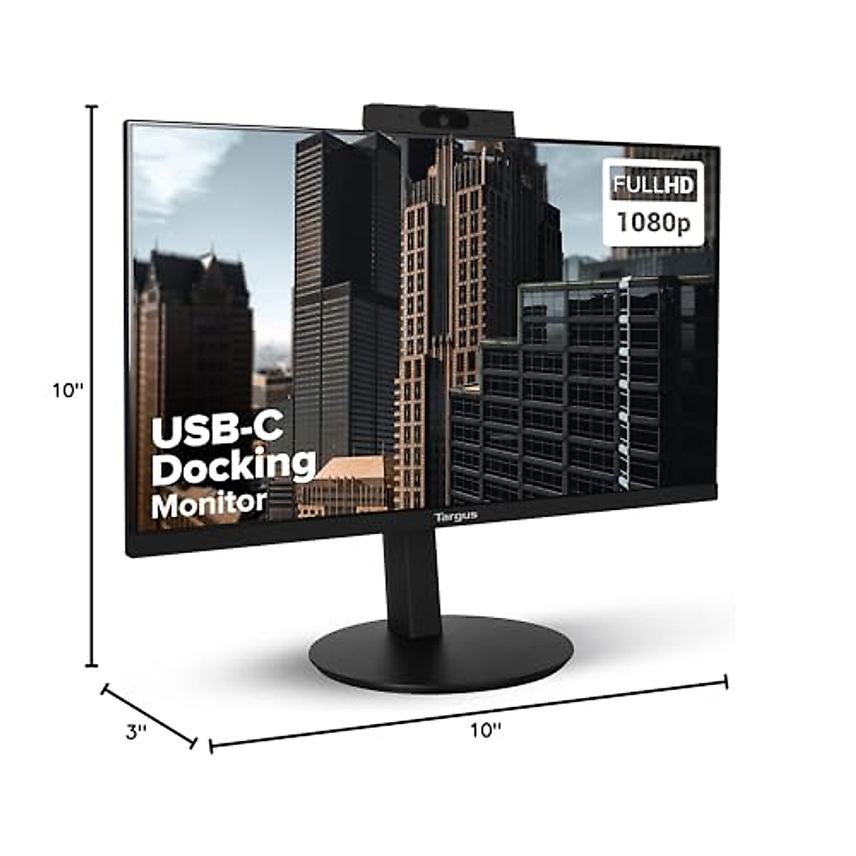 Targus 24-inch USB-C Docking Computer Monitor w/ 100W PD, Adjustable Height Mac PC Monitor 360 Degree Rotating 24 inch Monitor Gaming Monitor w/Dock, Dual Monitor Compatible w/DM4240SUSZ (DM4240PUSZ)