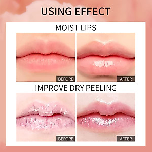 Alisesun 3 Color Pearlescent Lip Oil Hydrating Tinted Plump Lip Gloss Transparent Toot Lip Oil, Glass Lip Glow Oil Fresh Texture & Non-sticky, Nourishing Repairing Lightening Lip Lines Lip Care- 02